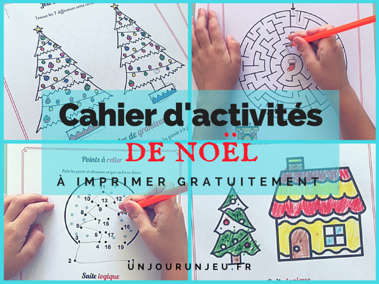 Cahier d'activités spécial Noël à imprimer gratuitement