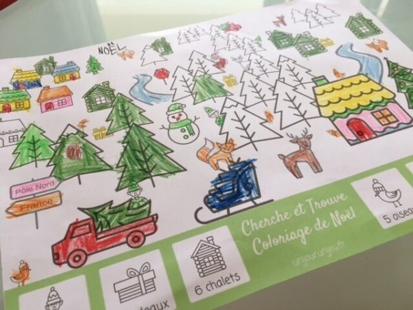 Cherche et trouve, ton coloriage de Noël {à imprimer gratuitement}