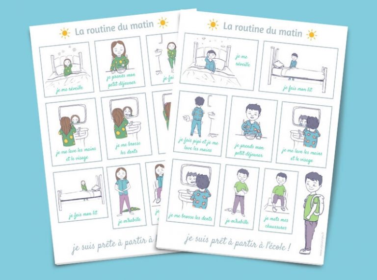 La Routine Du Matin Support à Imprimer Gratuitement