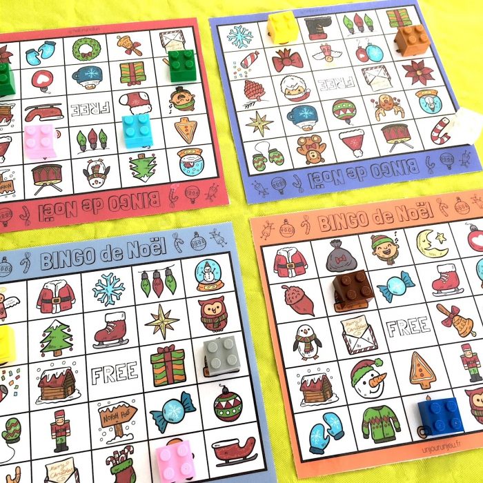Mon bingo de Noël à imprimer - Un jour un jeu