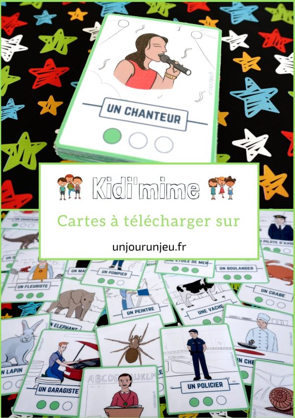 Kidi'mime : un jeu de mimes et d'action à imprimer gratuitement