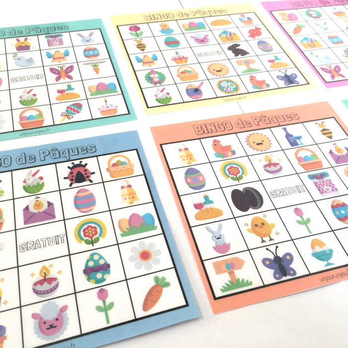 Mon bingo de Pâques à imprimer gratuitement - Un jour un jeu
