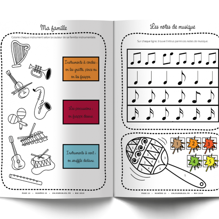 Les P'tits Ouistitis et les instruments de musique - Un jour un jeu
