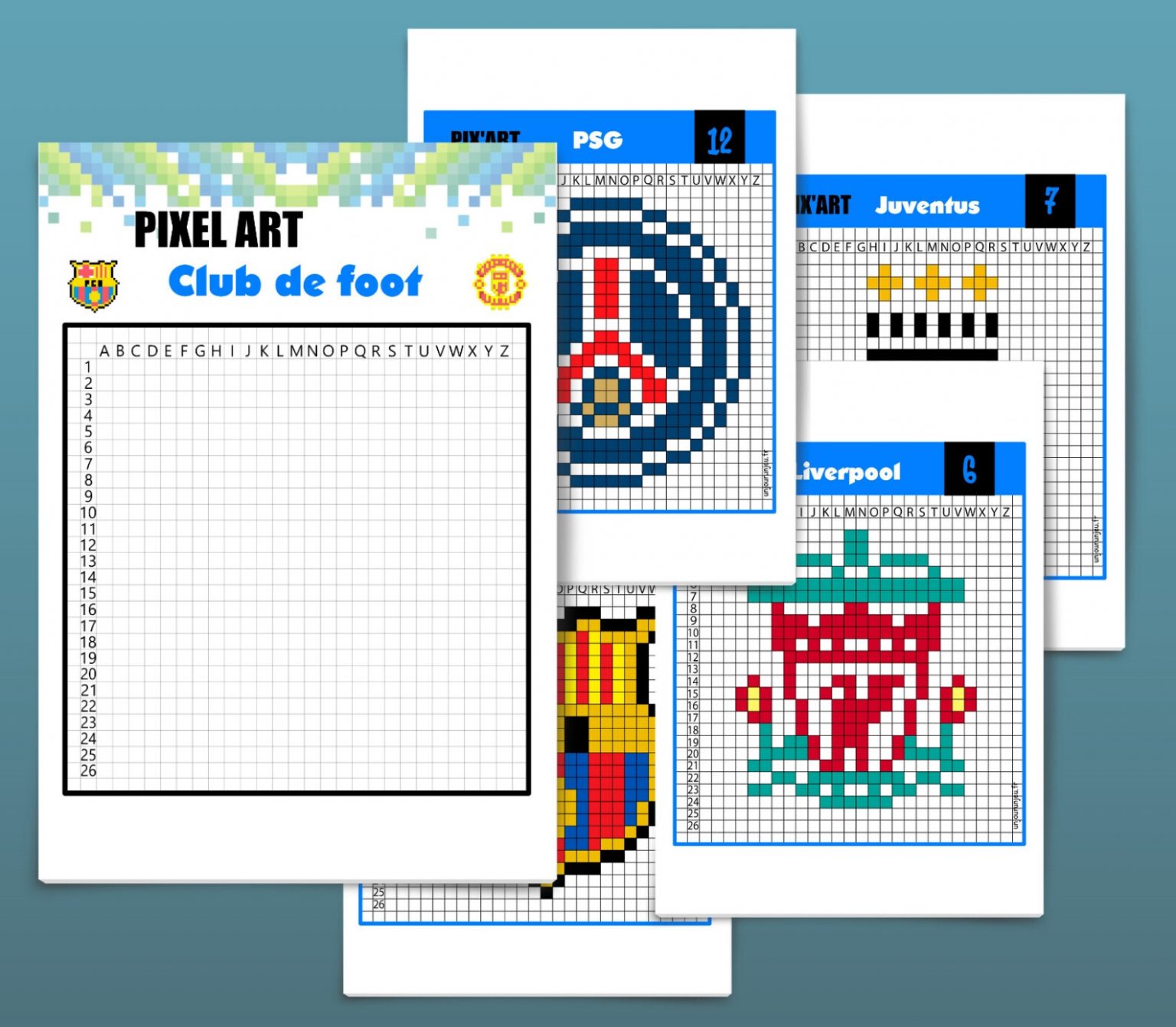 Pixel Art Football : 12 logos de club à télécharger - Un jour un jeu