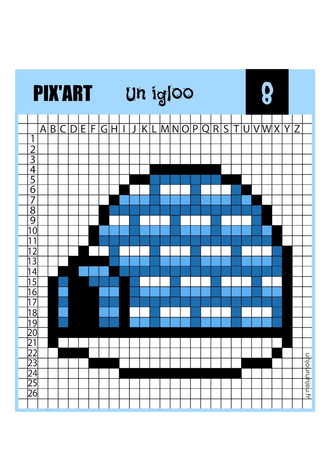 Hiver : 12 modèles de Pixel art à télécharger - Un jour un jeu