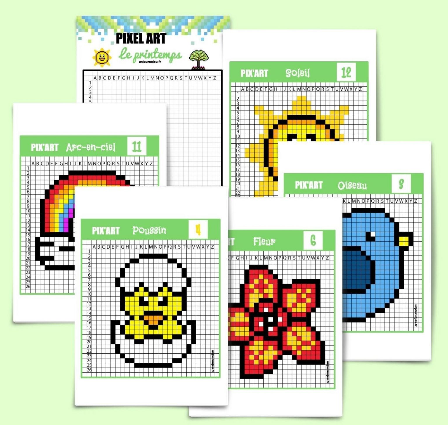 Mes 12 modèles de tangram du printemps - Un jour un jeu