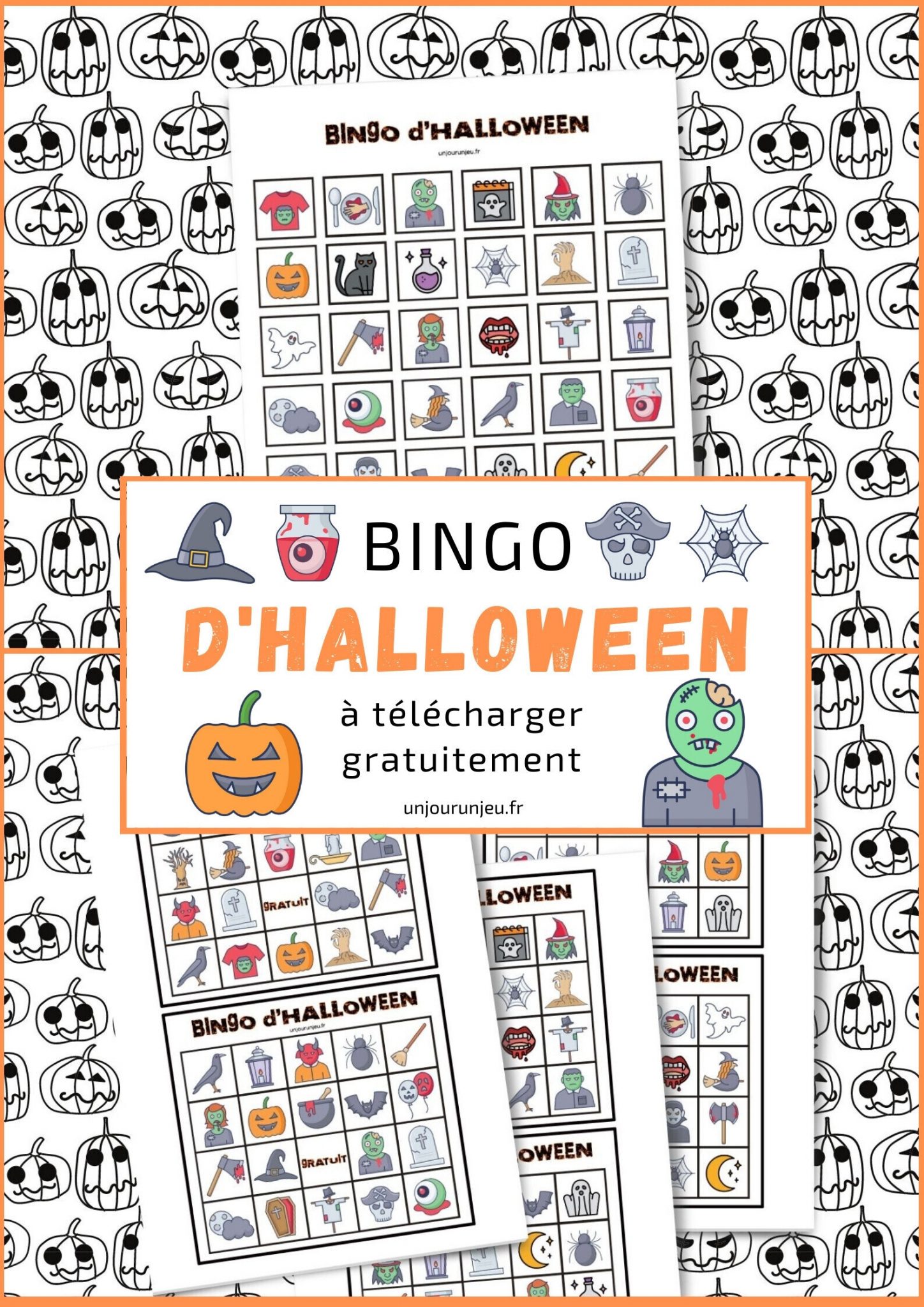 Bingo d'Halloween à télécharger gratuitement pour vos enfants