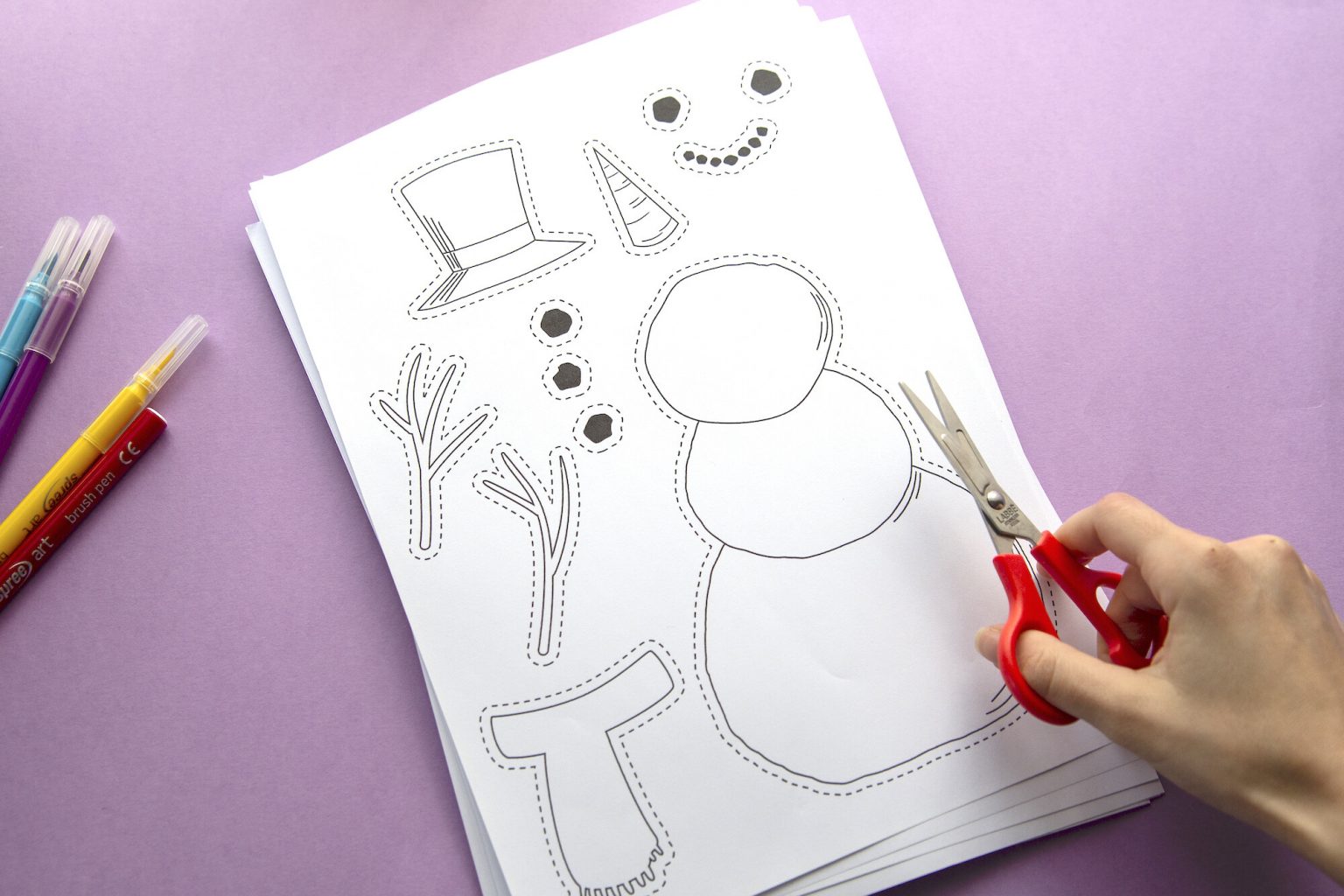 Mon bonhomme de neige à décorer - Un jour un jeu