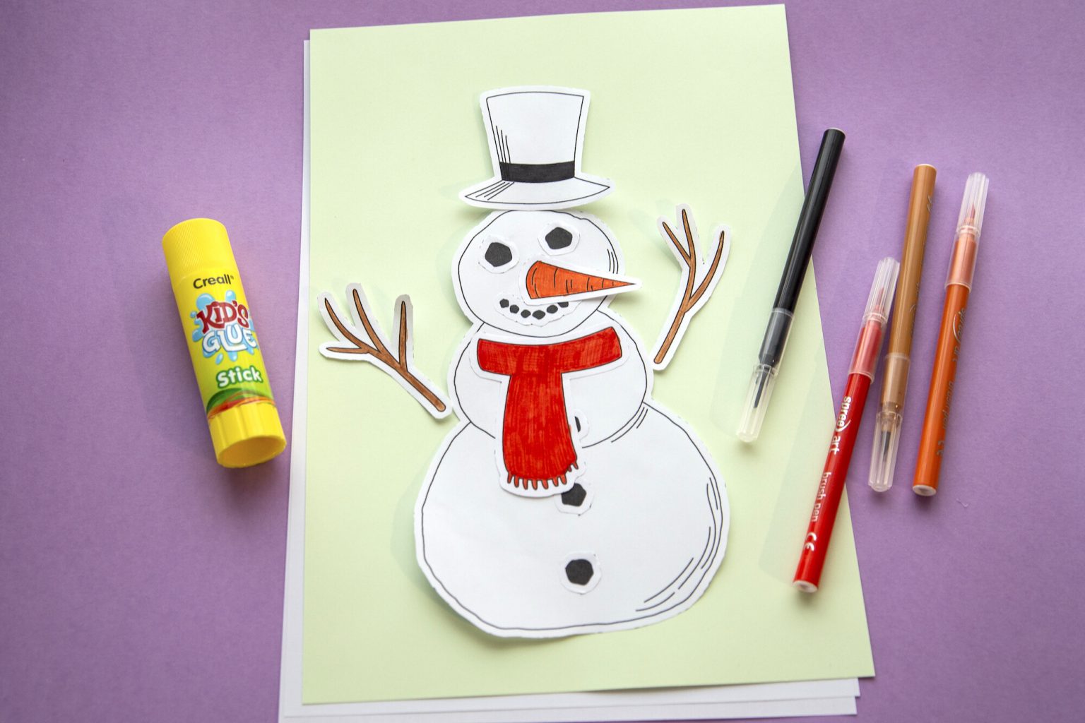 Mon bonhomme de neige à décorer - Un jour un jeu