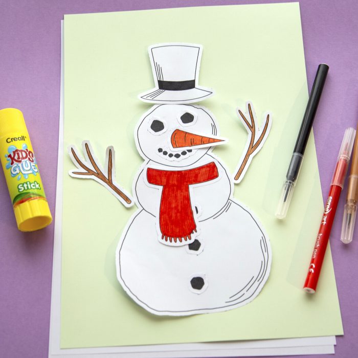 Mon bonhomme de neige à décorer - Un jour un jeu