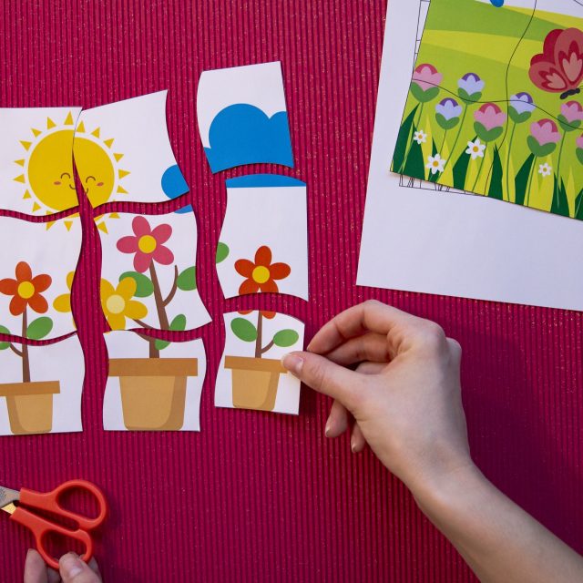 Mes jolis puzzles du printemps à colorier - Un jour un jeu