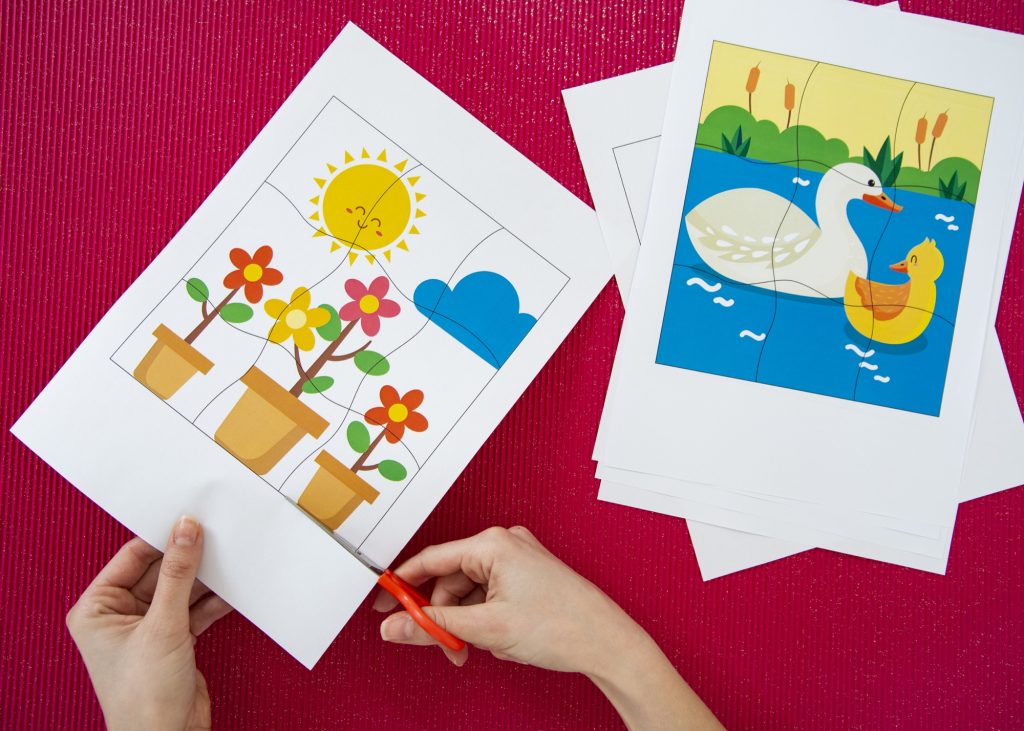 Mes jolis puzzles du printemps à colorier - Un jour un jeu