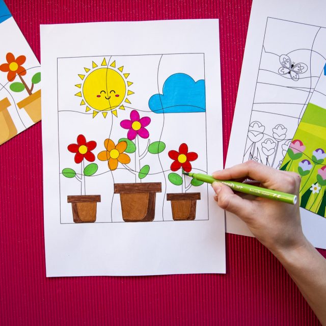 Mes jolis puzzles du printemps à colorier - Un jour un jeu
