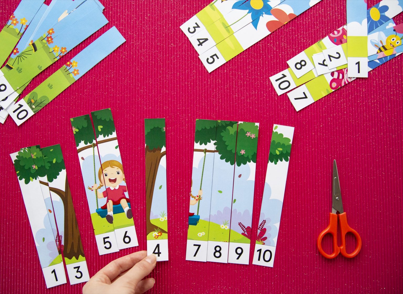 Mes puzzles numériques du printemps à imprimer - Un jour un jeu