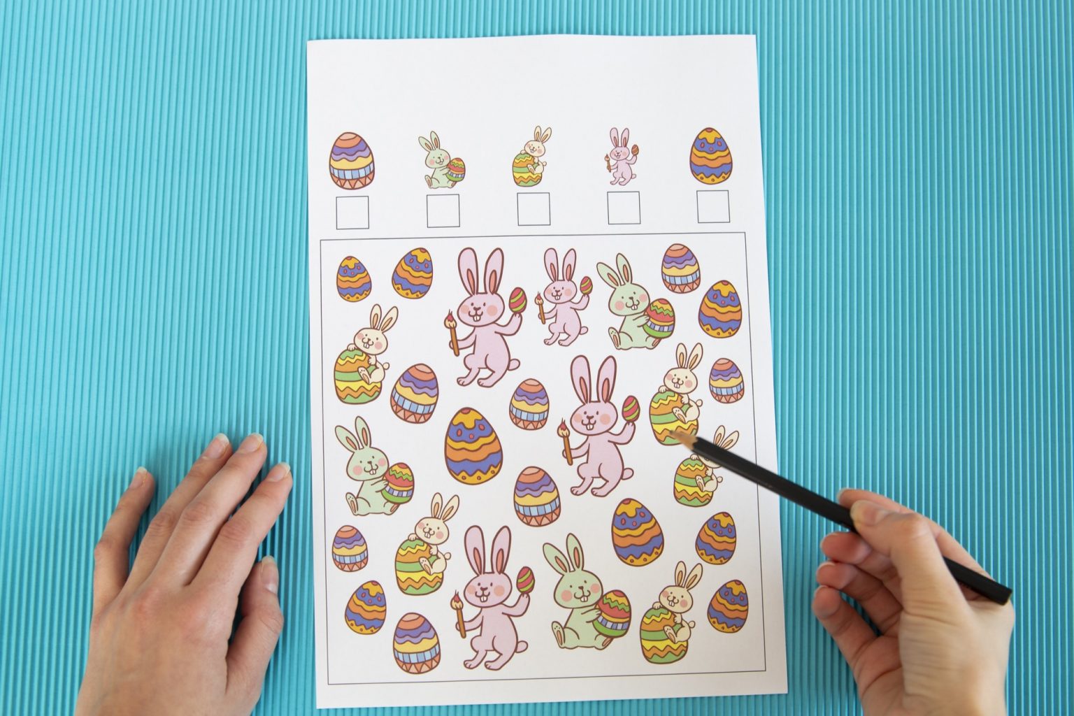 Mes "cherche et compte" de Pâques à imprimer - Un jour un jeu