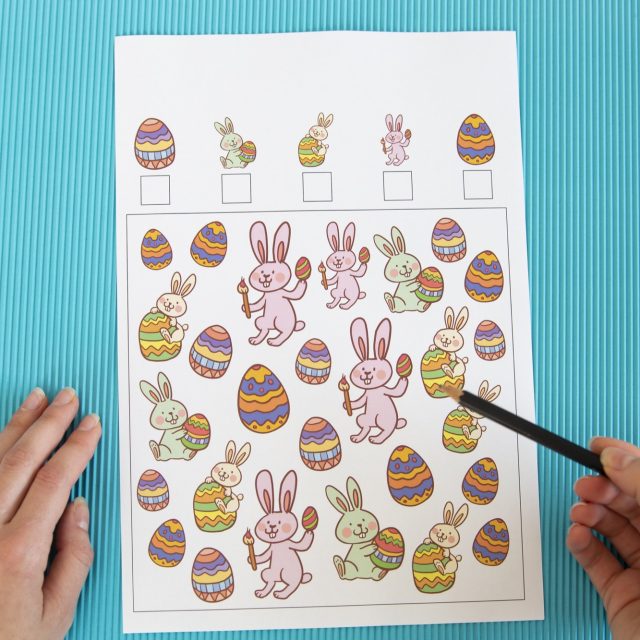 Mes "cherche et compte" de Pâques à imprimer - Un jour un jeu