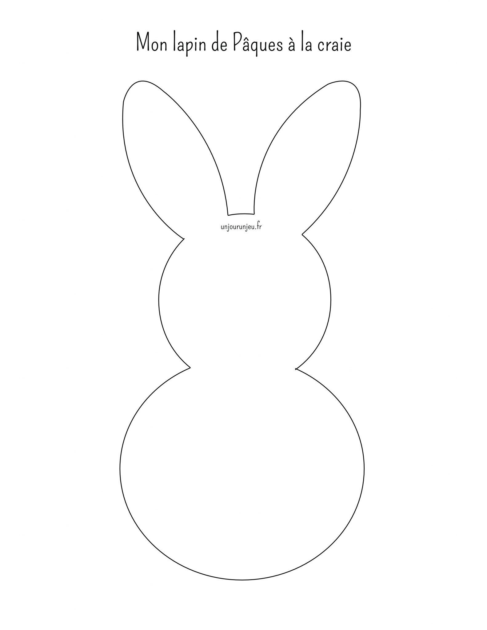 Mon lapin de Pâques au pastel - Un jour un jeu