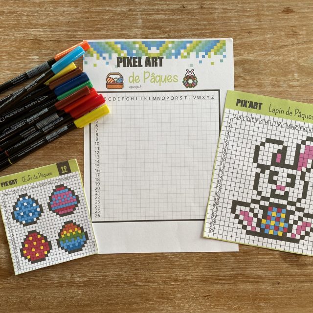 Mes 12 modèles de Pixel Art de Pâques à reproduire - Un jour un jeu