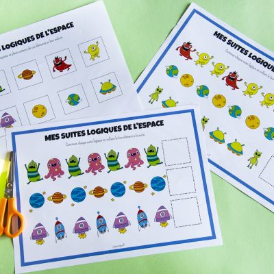 Mes activités sur l'espace à imprimer - Un jour un jeu