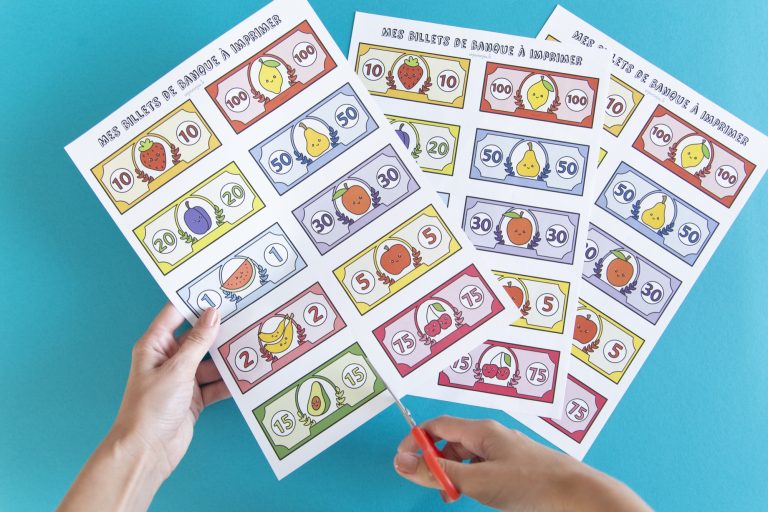Mes billets de banque à imprimer - Un jour un jeu