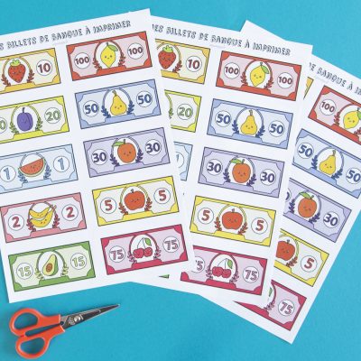 Mes billets de banque à imprimer - Un jour un jeu