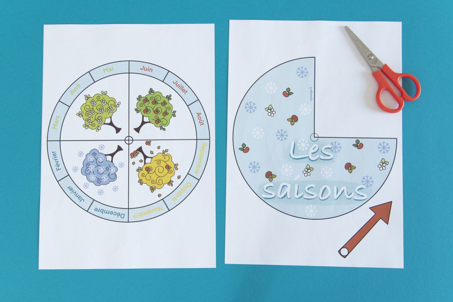 Ma roue des saisons à imprimer - Un jour un jeu