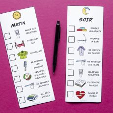 Ma petite routine du soir et du matin à imprimer - Un jour un jeu