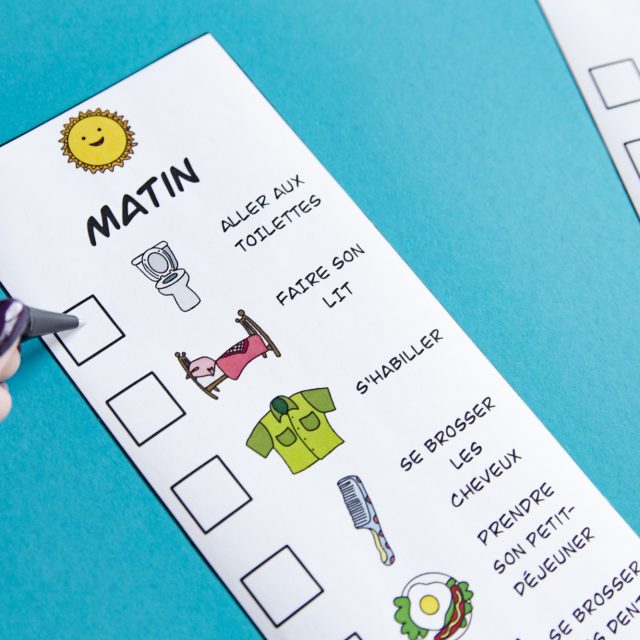 Ma petite routine du soir et du matin à imprimer - Un jour un jeu