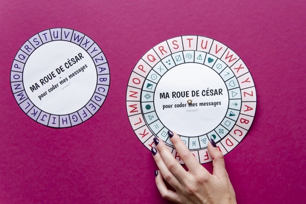 Ma roue de César pour envoyer des messages codés - Un jour un jeu
