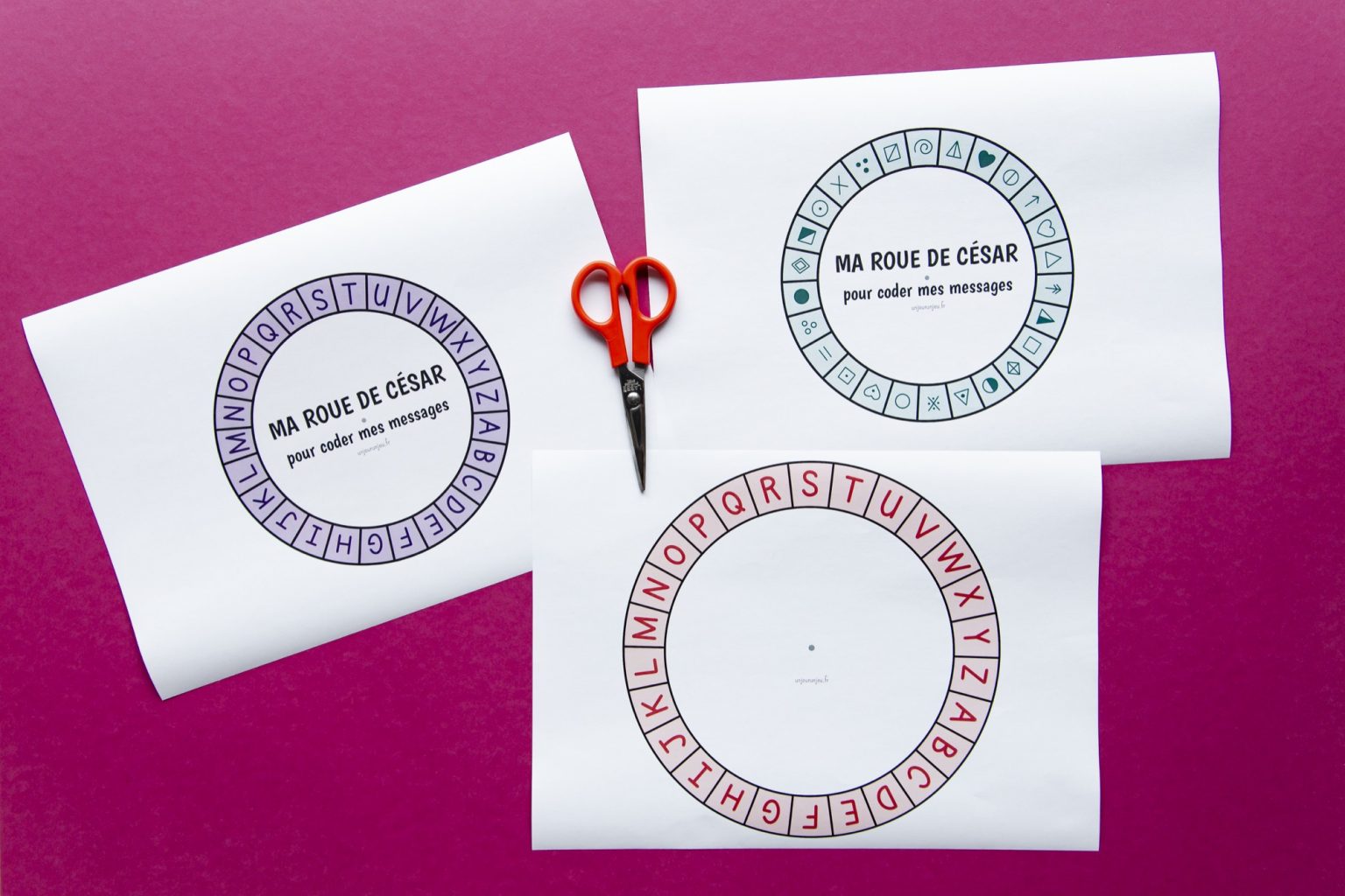 Ma roue de César pour envoyer des messages codés - Un jour un jeu