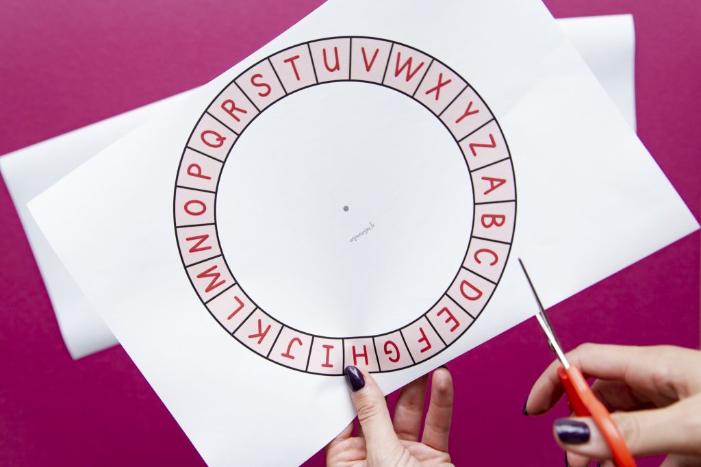 Ma roue de César pour envoyer des messages codés - Un jour un jeu