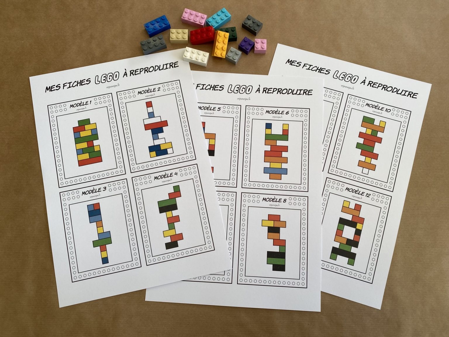 Atelier autonome : mes petites fiches Lego à reproduire - Un jour un jeu