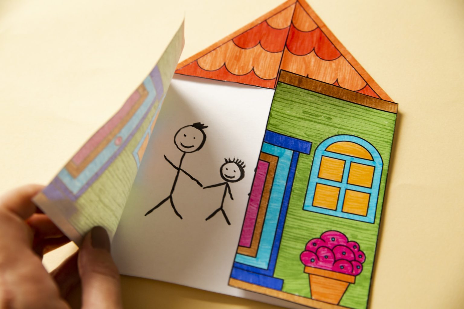 Coloriage : bienvenue chez moi ! - Un jour un jeu