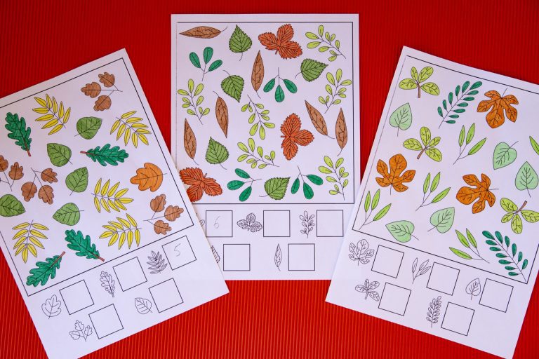 Mes feuilles d'automne à dénombrer - Un jour un jeu