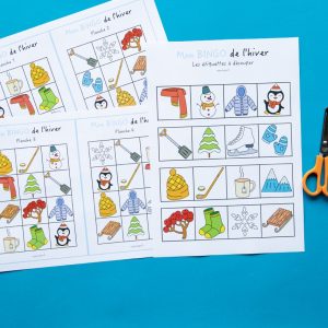 Jeu à partager : mon bingo de l'hiver - Un jour un jeu