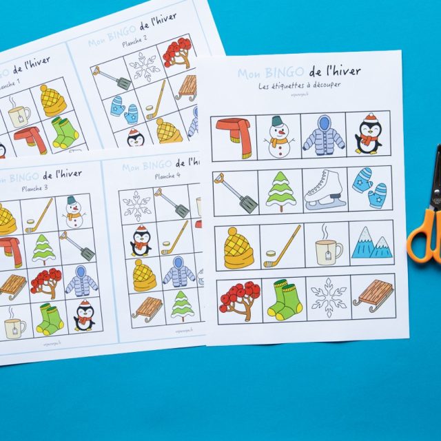 Jeu à partager : mon bingo de l'hiver - Un jour un jeu