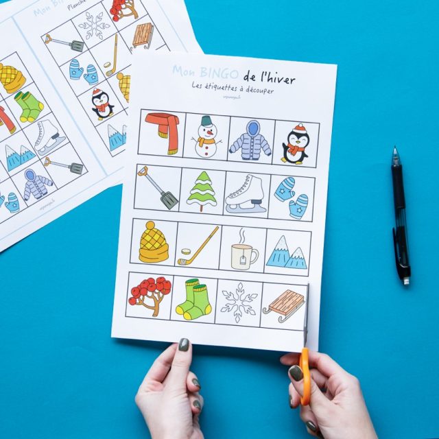 Jeu à partager : mon bingo de l'hiver - Un jour un jeu