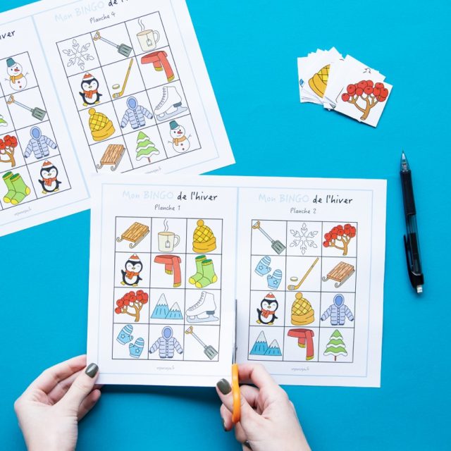Jeu à partager : mon bingo de l'hiver - Un jour un jeu