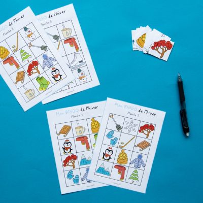 Jeu à partager : mon bingo de l'hiver - Un jour un jeu