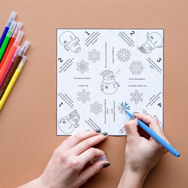 Cocotte en papier : mes blagues d'hiver - Un jour un jeu