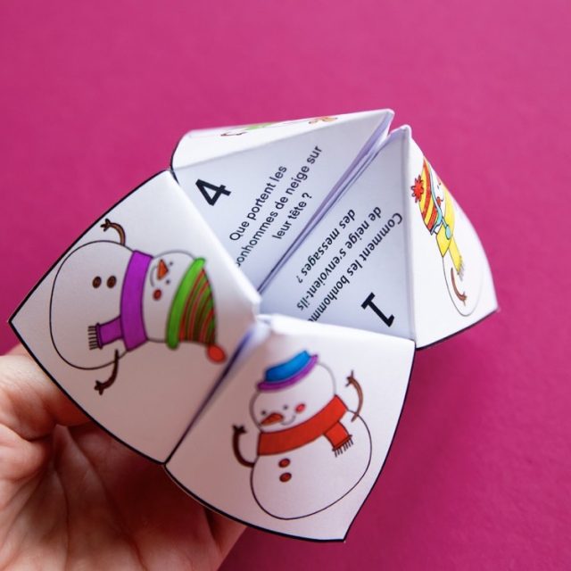 Cocotte en papier : mes blagues d'hiver - Un jour un jeu