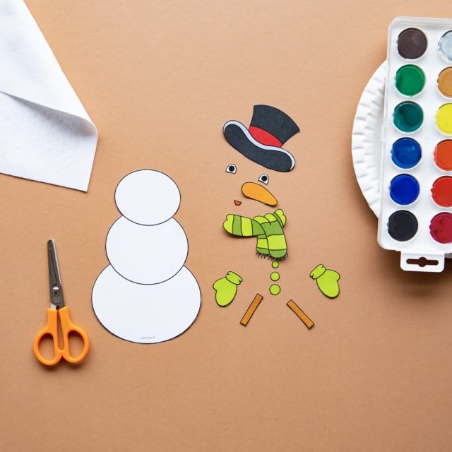 Bricolage d'hiver : mon bonhomme de neige qui fond - Un jour un jeu