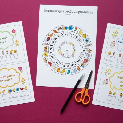 Mes messages printaniers à décoder - Un jour un jeu