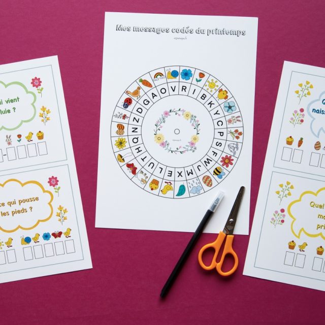 Mes messages printaniers à décoder - Un jour un jeu