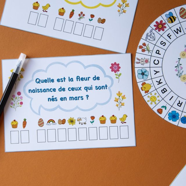 Mes messages printaniers à décoder - Un jour un jeu