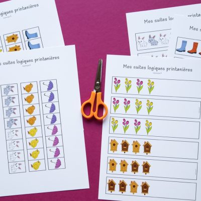 Mes suites logiques du printemps à compléter - Un jour un jeu