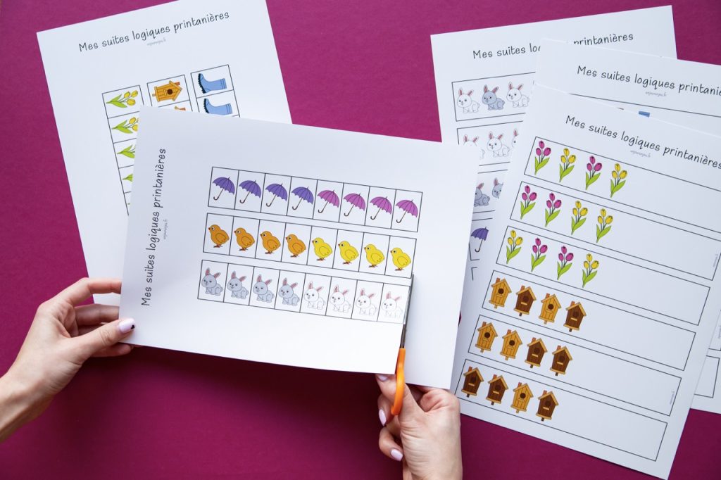 Mes suites logiques du printemps à compléter - Un jour un jeu