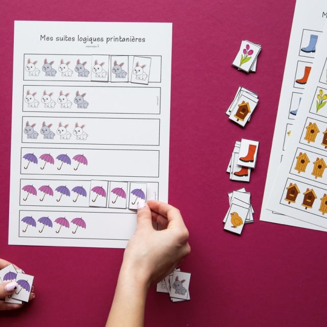 Mes suites logiques du printemps à compléter - Un jour un jeu