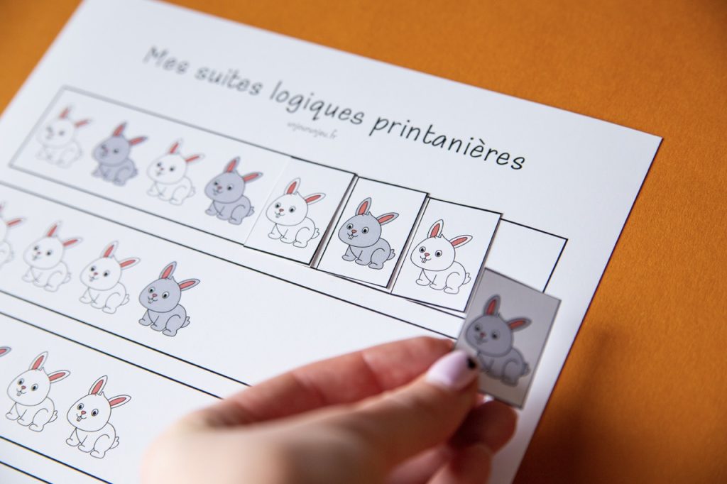 Mes puzzles numériques du printemps à imprimer - Un jour un jeu