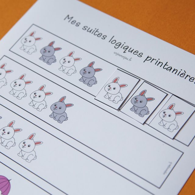 Mes suites logiques du printemps à compléter - Un jour un jeu